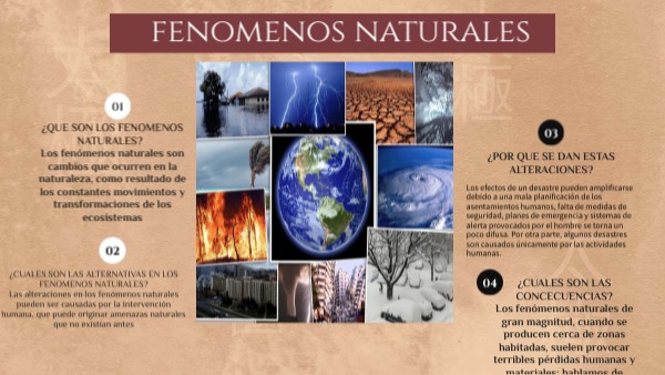 Infografía de fenómenos naturales. | Genially