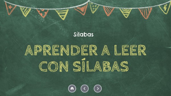 Presentación de aprender a leer con sílabas