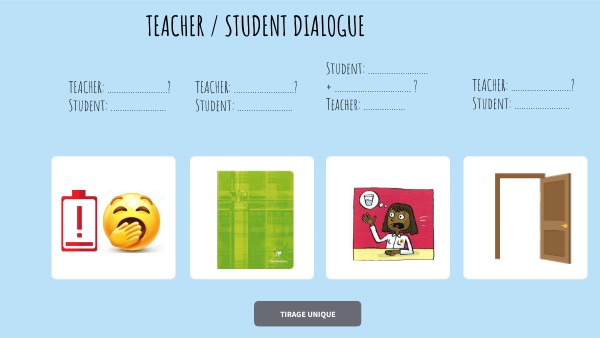 1 page - Teacher Student dialogue