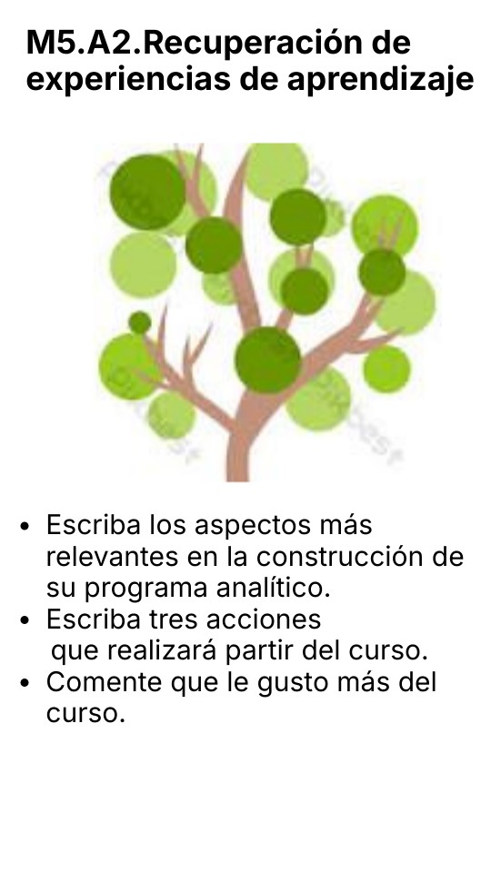 M5.A2 RECUPERACIÓN DE EXPERIENCIAS DE APRENDIZAJE. | Genially