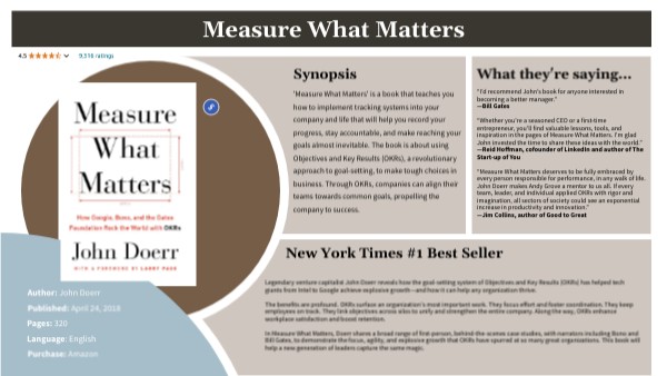 Measure what matters