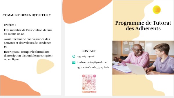 Programme de Tutorat des Adhérents