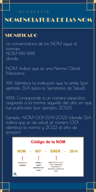 Infografía significado de las nom | Genially