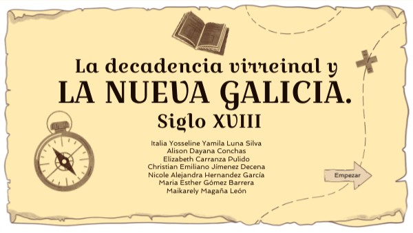 La decadencia Virreinal y la Nueva Galicia | Genially