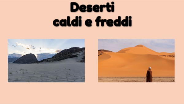 Deserti caldi e freddi