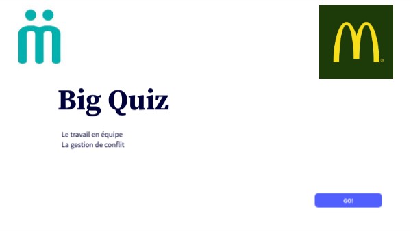 Big Quiz Travail en équipe