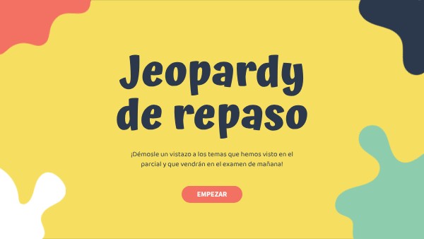Jeopardy repaso 2P | Genially