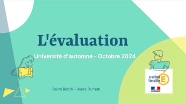 L'évaluation - Octobre 2024 | Genially