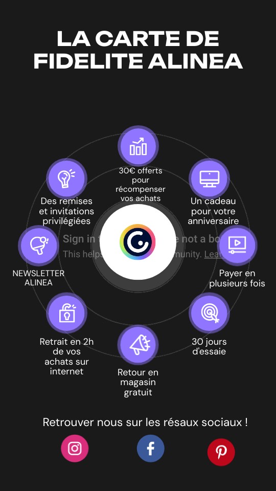 Infographie alinea carte de fidélité | Genially