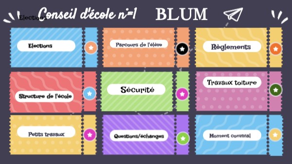 Tableau d'activités | Genially