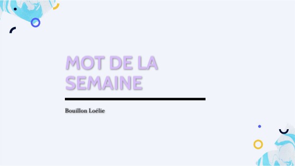 Genially mot de la semaine | Genially