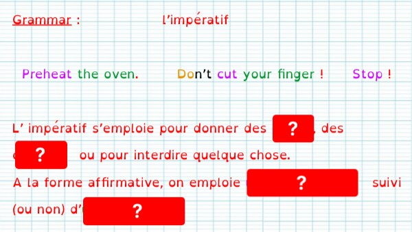 5è U2 Grammar imperative form