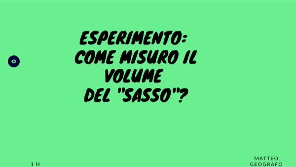 Il volume del sasso