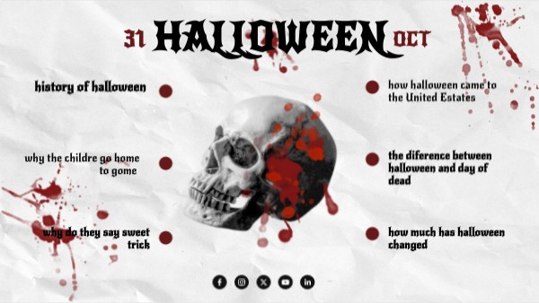 Infografía Horizontal Halloween