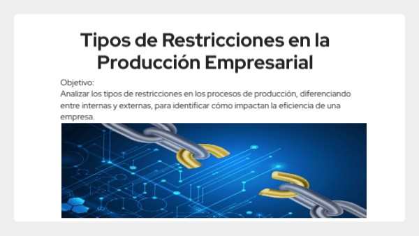 Tipos de Restricciones | Genially