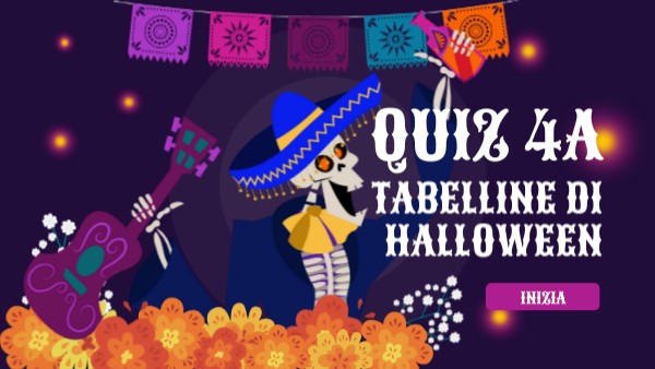 Quiz Tabelline Halloween 4A | Genially