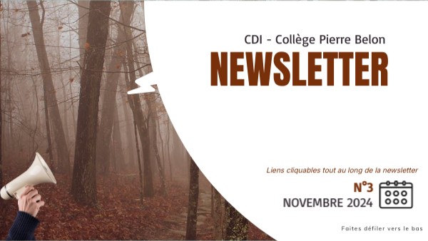 Newsletter n°3 2024 2025 | Genially