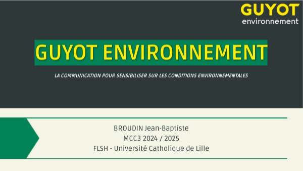 Soutenance de stage GUYOT Environnement