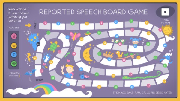 JUEGO DE MESA REPORTED SPEECH TRABAJO INGLÉS