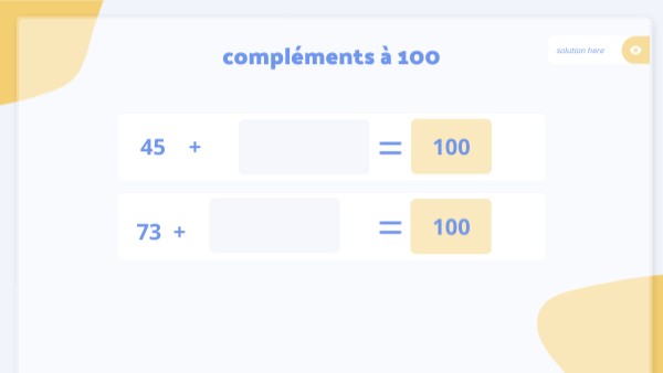compléments à 100 | Genially