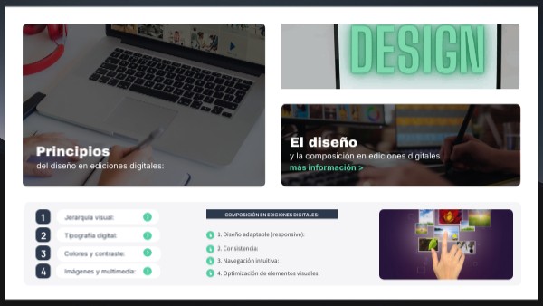 El diseño y la composición en ediciones digitales