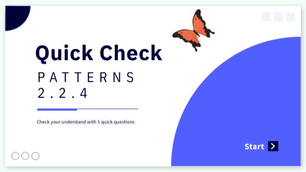 Ticket Out: Patterns