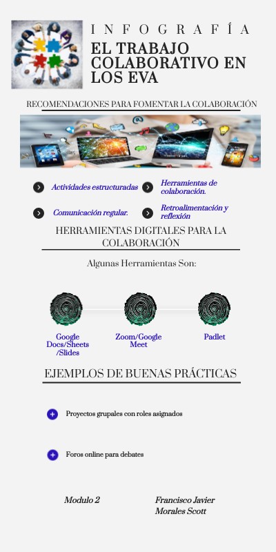Infografía El Trabajo Colaborativo en los EVA | Genially