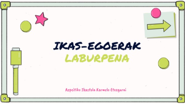 IKAS-EGOERAK: LABURPENA | Genially