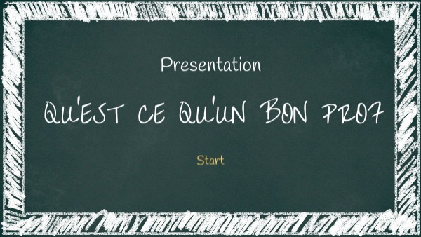 Présentation Bon prof | Genially