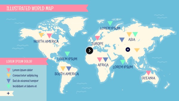 ILLUSTRATED WORLD MAP | Genially