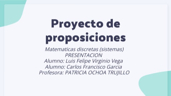 Proposiciones | Genially