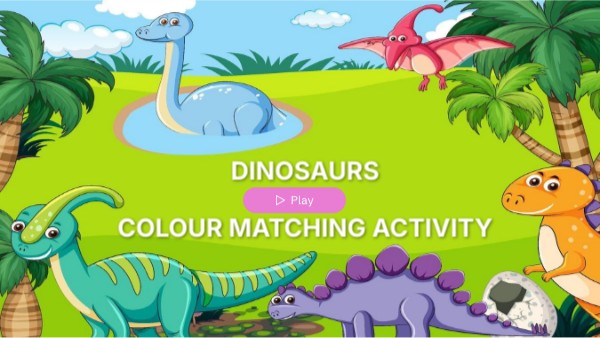 colour matching activity - dinosaurs