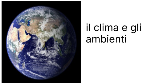 i climi e gli ambienti