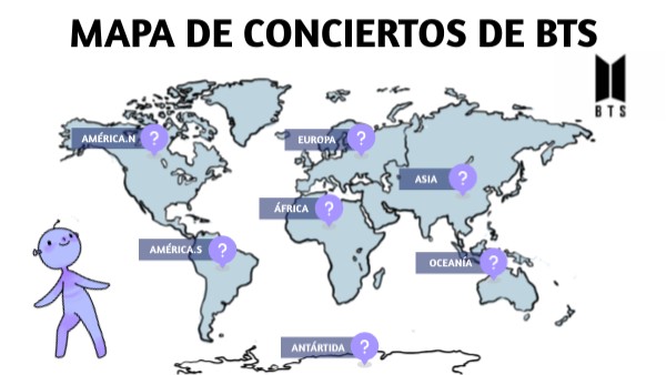 BTS MAPA DE CONCIERTOS