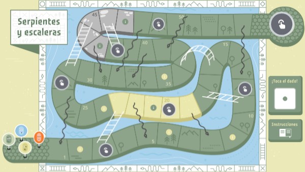 Serpientes y Escaleras con multiplicaciones | Genially