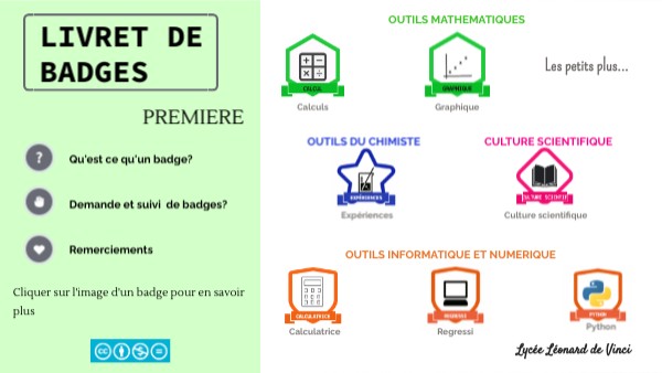 Les badges en physique-chimie en première
