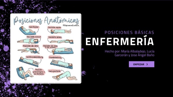 POSICIONES BÁSICAS ENFERMERÍA | Genially