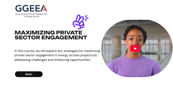 MAXIMIZING PRIVATE SECTOR ENGAGEMENT