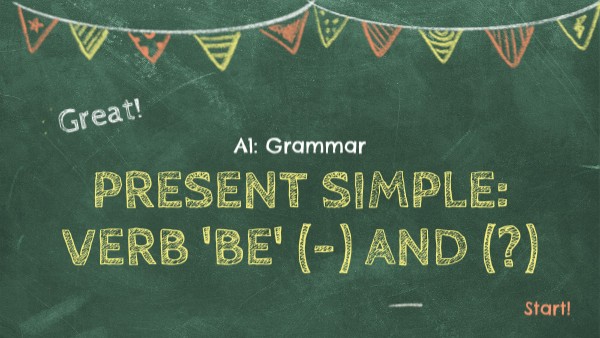 Present simple verb 'be' (-) and (?) | Genially