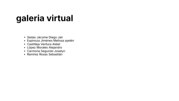 galeria virtual | Genially