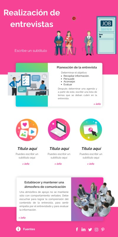 Infografía Realización de entrevista | Genially