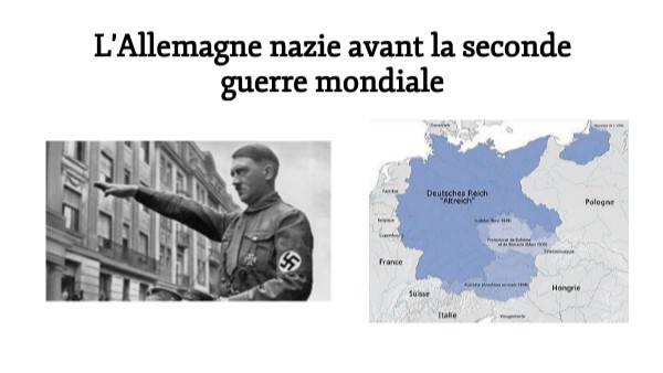 L'Allemagne nazie avant la seconde guerre mondiale