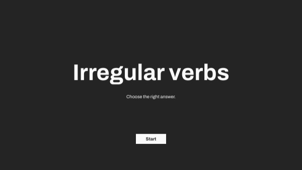 Irregular verbs I | Genially