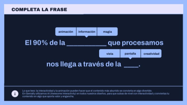 Completar la frase