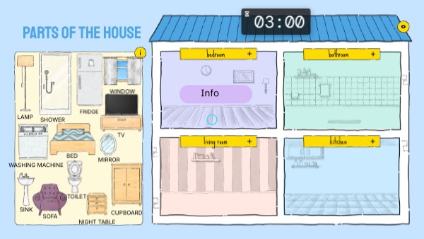 Juego partes de la casa
