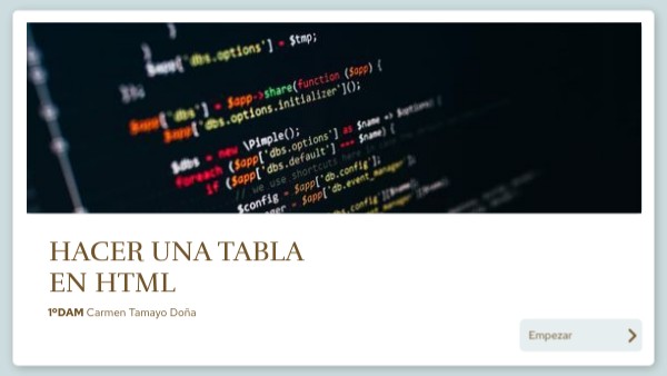 TABLAS HTML