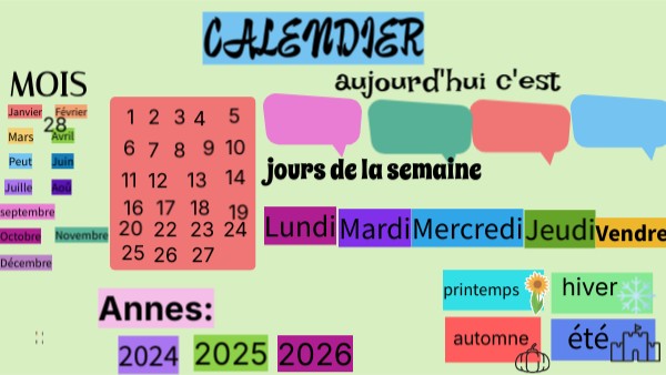 calendrier | Genially