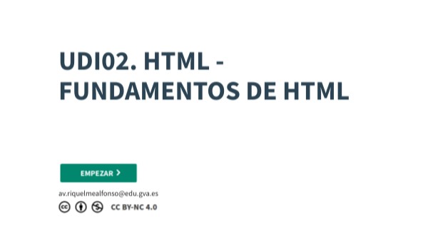 UDI02. HTML - FUNDAMENTOS DE HTML