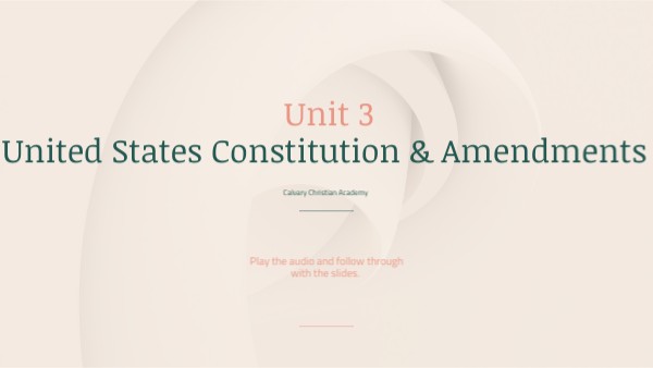 United States Constitution & Amendments