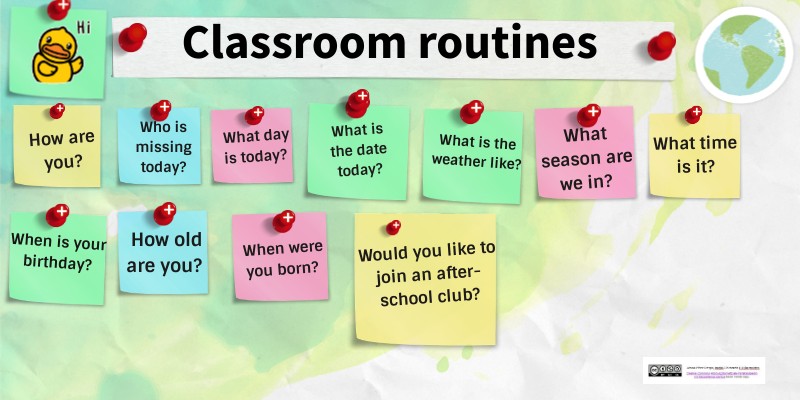 6th Primary- Classroom routines English